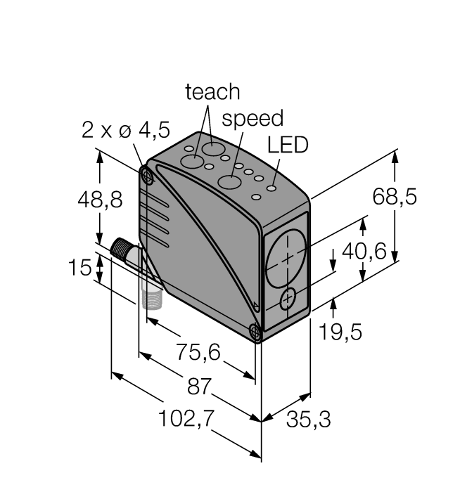 Photoelectric Sensor - Diffuse-Mode Laser Sensor (Runtime Measurement)